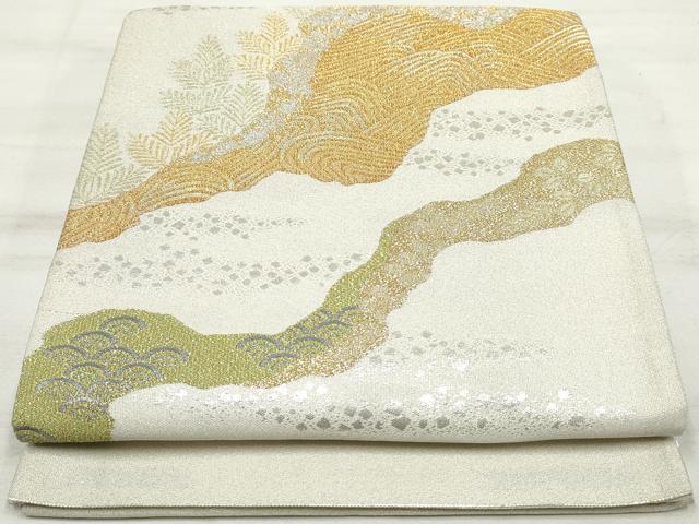 ■■■　サイズ　■■■ 長さ 428cm 幅 31cm程 ■■■　商品詳細　■■■ 【正絹・芯なし】 詳細に関しましては、画像をご確認ください。 大変上質な逸品になります。 お安く出品致しますので、是非この機会にいかがでしょうか？ ■■■　...