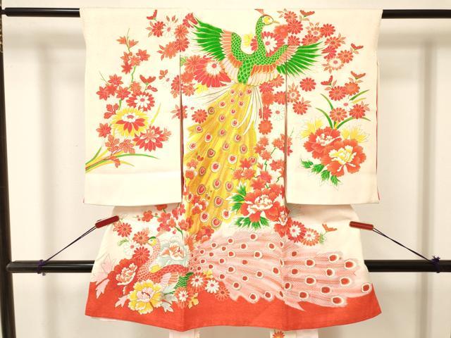 ■■■　サイズ　■■■ 【着物】 身丈 98.5cm（肩から） 裄丈 44cm 袖丈 59.5cm ■■■　商品詳細　■■■ 産着【着物：正絹・襦袢：化繊】の 状態は接写画像のように襦袢紐部分に補修跡、裏地に薄い汚れがございますが その他表...
