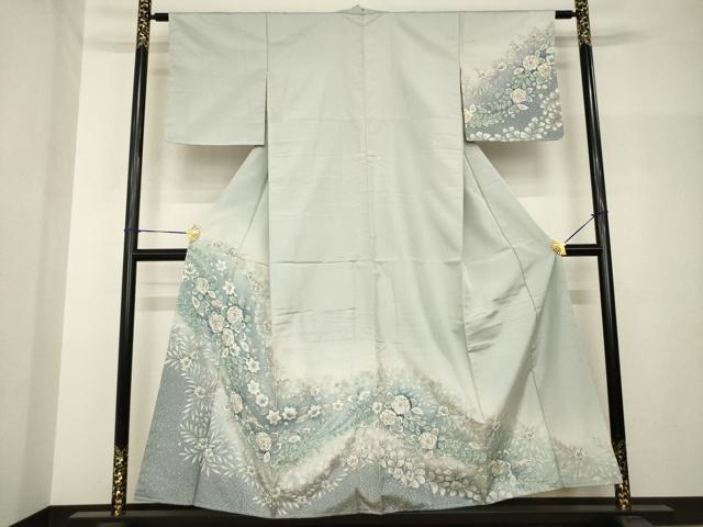 ■■■　サイズ　■■■ 身丈 153cm（肩から） 裄丈 61cm 袖丈 46cm　縫込み 6cm 袖幅 30.5cm 前幅 22.5cm 後幅 30cm 着物縫いこみ 内揚げ 9cm 裄 お袖側 約3.5cm　身頃側 約4cm ■■■　商...