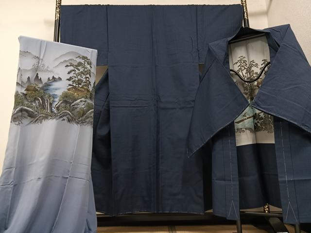 ■■■　サイズ　■■■ 【着物】 身丈 148.5cm（肩から） 裄丈 69.5cm 袖丈 48.5cm　縫込み 1cm 袖幅 34.5cm 前幅 27.5cm 後幅 33cm 着物縫いこみ 内揚げ 0cm 裄 お袖側 約1cm　身頃側 約...