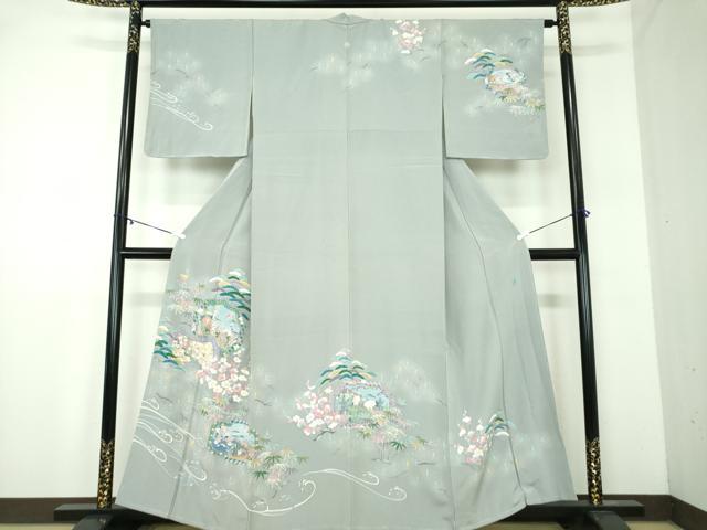 ■■■　サイズ　■■■ 身丈 160.5cm（肩から） 裄丈 64cm 袖丈 48.5cm　縫込み 5cm 袖幅 32.5cm 前幅 22.5cm 後幅 29.5cm 着物縫いこみ 内揚げ 6.5cm 裄 お袖側 約2cm　身頃側 約2.5...