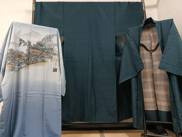 ■■■　サイズ　■■■ 【着物】 身丈 147.5cm（肩から） 裄丈 70.5cm 袖丈 47cm　縫込み 2cm 袖幅 36cm 前幅 25cm 後幅 30.5cm 着物縫いこみ 内揚げ 13cm 裄 お袖側 約3cm　身頃側 約3cm...
