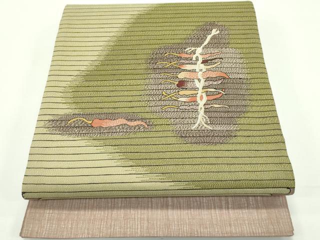 ■■■　サイズ　■■■ 長さ 434cm　幅 31cm程 ■■■　商品詳細　■■■ 【正絹】 状態は一度も締めておらず 特に目立ったシミ汚れなどもなく大変良い状態です。 大変上質な極上の逸品になります。 お安く出品致しますので、是非この機会...