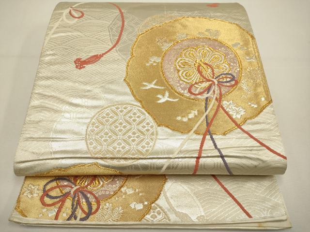 ■■■　サイズ　■■■ 長さ 424cm 幅 30.5cm程 ■■■　商品詳細　■■■ 【正絹】 詳細に関しましては、画像をご確認ください。 大変上質な逸品になります。 お安く出品致しますので、是非この機会にいかがでしょうか？ ※若干たたみ...