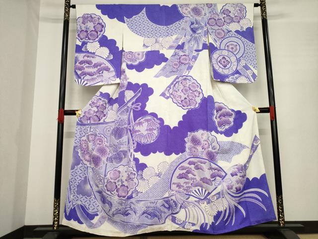 ■■■　サイズ　■■■ 身丈 155cm（肩から） 裄丈 62.5cm 袖丈 61cm　縫込み 7.5cm 袖幅 32cm 前幅 25cm 後幅 29cm 着物縫いこみ 内揚げ 9.5cm 裄 お袖側 約1cm　身頃側 約3cm ■■■　商...