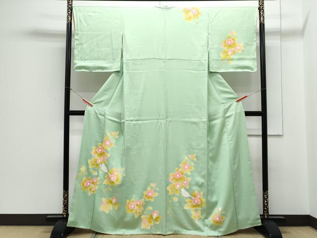 ■■■　サイズ　■■■ 身丈 163.5cm（肩から） 裄丈 66.5cm 袖丈 48cm　縫込み 5cm 袖幅 34.5cm 前幅 24cm 後幅 30cm 着物縫いこみ 内揚げ 0cm 裄 お袖側 約1cm　身頃側 約2cm ■■■　商...