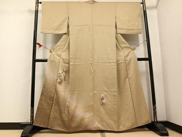 ■■■　サイズ　■■■ 身丈 159.5cm（肩から） 裄丈 65cm 袖丈 44cm　縫込み 5cm 袖幅 32.5cm 前幅 24cm 後幅 28cm 着物縫いこみ 内揚げ 9cm 裄 お袖側 約1cm　身頃側 約1cm ■■■　商品詳...