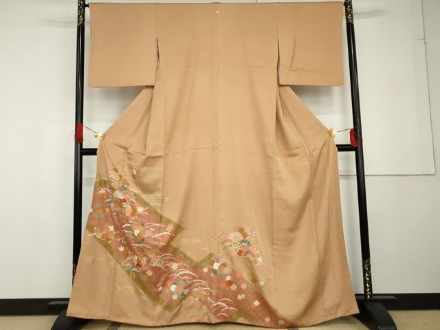 ■■■　サイズ　■■■ 身丈 163.5cm（肩から） 裄丈 66.5cm 袖丈 46.5cm　縫込み 4cm 袖幅 34.5cm 前幅 24cm 後幅 30.5cm 着物縫いこみ 内揚げ 4.5cm 裄 お袖側 約0cm　身頃側 約2.5...