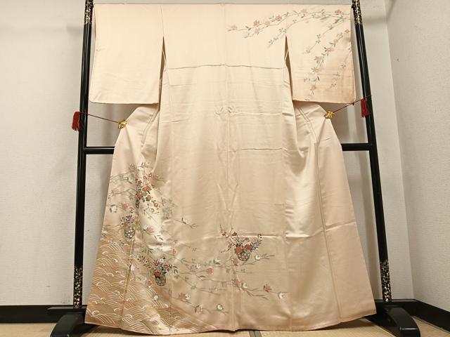 ■■■　サイズ　■■■ 身丈 162.5cm（肩から） 裄丈 66.5cm 袖丈 55cm　縫込み 3cm 袖幅 33.5cm 前幅 24cm 後幅 29cm 着物縫いこみ 内揚げ 5cm 裄 お袖側 約1cm　身頃側 約0cm ■■■　商...