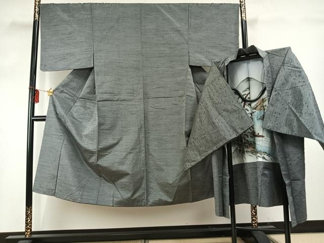 ■■■　サイズ　■■■ 【着物】 身丈 137cm（肩から） 裄丈 68cm 袖丈 47.5cm　縫込み 6cm 袖幅 34.5cm 前幅 26cm 後幅 31cm 着物縫いこみ 内揚げ 5cm 裄 お袖側 約5cm　身頃側 約4cm 【羽...