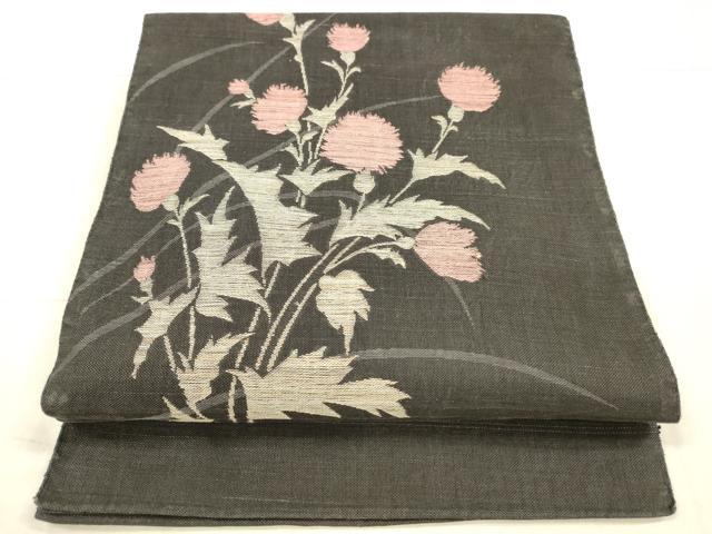 ■■■　サイズ　■■■ 長さ 358cm 幅 29.5cm程 ■■■　商品詳細　■■■ 【正絹】 状態は接写画像のように 胴回りに折れ線汚れがございますが その他特に目立ったシミ汚れなどもなく大変良い状態です。 大変上質な逸品になります。 ...