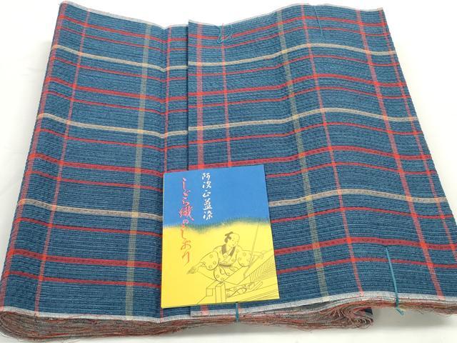 ■■■　サイズ　■■■ 長さ　　着尺分あり 幅　　　約36cm ■■■　商品詳細　■■■ 【綿・未使用】 状態は接写画像のように表地所々・耳部分に薄い汚れがございます。 徳島県の伝統的な綿織物で、 国によって伝統的工芸品に指定されている阿波...