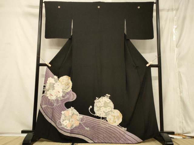 ■■■　サイズ　■■■ 身丈 163cm（肩から） 裄丈 65cm 袖丈 46cm　縫込み 4cm 袖幅 32cm 前幅 24.5cm 後幅 30.5cm 着物縫いこみ 内揚げ 4.5cm 裄 お袖側 約2cm　身頃側 約1.5cm ■■■...