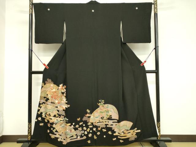 ■■■　サイズ　■■■ 身丈 157.5cm（肩から） 裄丈 66cm 袖丈 46.5cm　縫込み 3cm 袖幅 33cm 前幅 25cm 後幅 31.5cm 着物縫いこみ 内揚げ 5.5cm 裄 お袖側 約2cm　身頃側 約1cm ■■■...