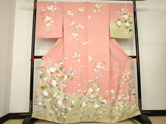 ■■■　サイズ　■■■ 身丈 162cm（肩から） 裄丈 69cm 袖丈 52cm　縫込み 6cm 袖幅 35cm 前幅 24.5cm 後幅 30cm 着物縫いこみ 内揚げ 6cm 裄 お袖側 約0cm　身頃側 約1cm ■■■　商品詳細　...