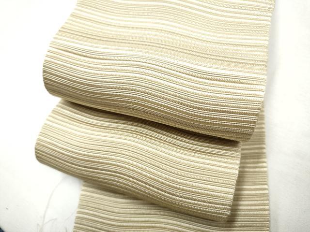 ■■■　サイズ　■■■ 長さ 404cm 幅 10cm程 ■■■　商品詳細　■■■ 【正絹】 状態は締めてはおりますが 特に目立ったシミ汚れなどもなく大変良い状態です。 本場筑前博多織は、福岡県福岡市博多区やその周辺で生産される絹織物です。...