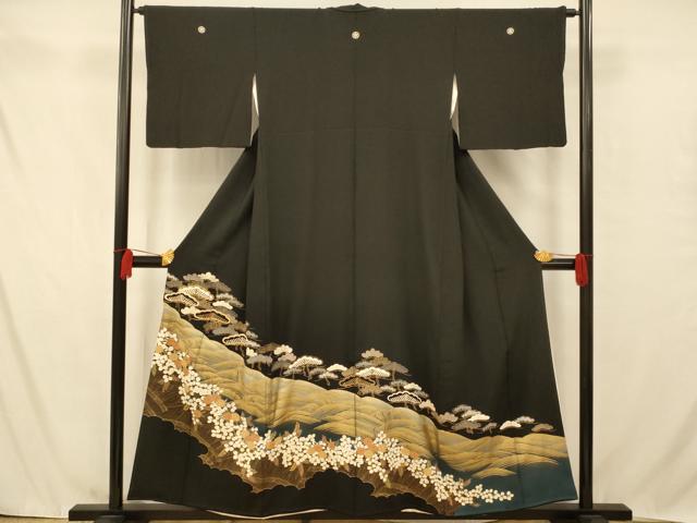 ■■■　サイズ　■■■ 身丈 153.5cm（肩から） 裄丈 64cm 袖丈 44cm　縫込み 4cm 袖幅 33cm 前幅 25cm 後幅 29.5cm 着物縫いこみ 内揚げ 7.5cm 裄 お袖側 約1.5cm　身頃側 約3cm ■■■...