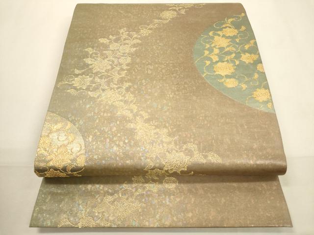 ■■■　サイズ　■■■ 長さ 448cm 幅 31cm程 ■■■　商品詳細　■■■ 【正絹】 状態は接写画像のように 柄止まりに薄い汚れがございますが その他特に目立ったシミ汚れなどもなく大変良い状態です。 着用時には見えない部分になるかと...