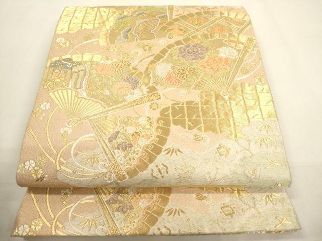 ■■■　サイズ　■■■ 長さ 424cm 幅 31cm程 ■■■　商品詳細　■■■ 【正絹】 状態は接写画像のように 柄止まりに薄い汚れがございますが その他特に目立ったシミ汚れなどもなく大変良い状態です。 着用時には見えない部分になるかと...