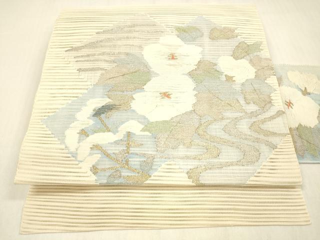 ■■■　サイズ　■■■ 長さ 361cm 幅 29.5cm程 ■■■　商品詳細　■■■ 【正絹・名古屋仕立て】 状態は接写画像のように 胴回りに薄い汚れがございますが その他特に目立ったシミ汚れなどもなく大変良い状態です。 大変上質な逸品に...