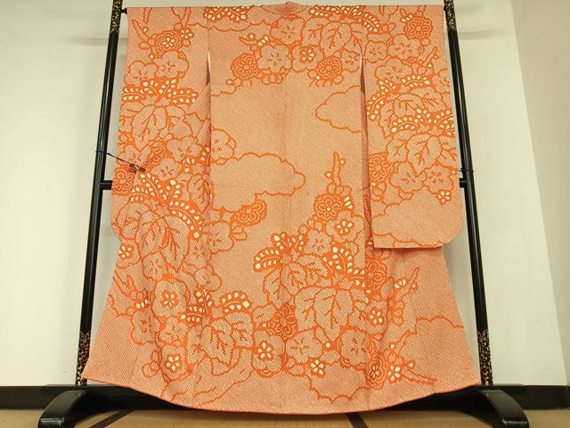 ■■■　サイズ　■■■ 身丈 158.5cm（肩から） 裄丈 66cm 袖丈 104.5cm　縫込み 5.5cm 袖幅 33cm 前幅 23.5cm 後幅 29.5cm 着物縫いこみ 内揚げ 6.5cm 裄 お袖側 約1cm　身頃側 約1c...