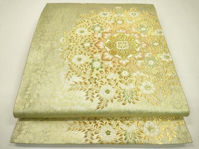 ■■■　サイズ　■■■ 長さ 424cm 幅 31cm程 ■■■　商品詳細　■■■ 【正絹】 状態は接写画像のように 表地所々にスレ胴回りに折れ山の薄い線汚れ裏地に薄い汚れにがございます。 大変上質な逸品になります。 お安く出品致しますので...