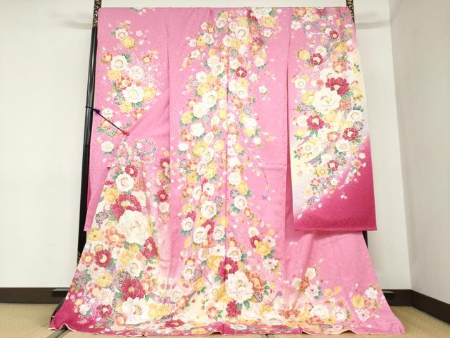 ■■■　サイズ　■■■ 反幅　39cm　　　八掛付き ※ご自身でお好みのサイズに仕立ててお召になっていただけます。 ■■■　商品詳細　■■■ 【正絹・未使用】 状態は特に目立ったシミ汚れなどもなく大変良い状態です。 大変上質な逸品になります...