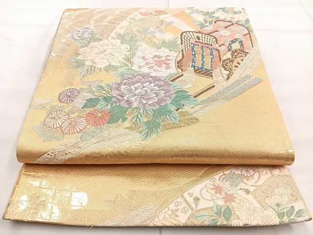 ■■■　サイズ　■■■ 長さ 426cm 幅 31cm程 ■■■　商品詳細　■■■ 【正絹】 詳細に関しましては、画像をご確認ください。 大変上質な逸品になります。 お安く出品致しますので、是非この機会にいかがでしょうか？ ■■■　注意事項...