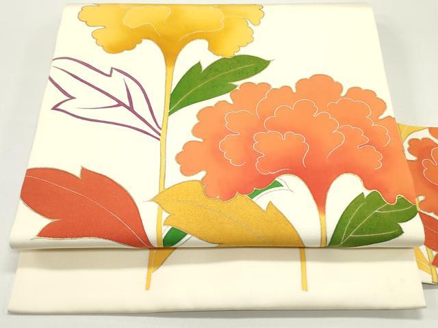 ■■■　サイズ　■■■ 長さ 354.5cm 幅 30cm程 ■■■　商品詳細　■■■ 【正絹】 状態は接写画像のように たれ先、太鼓下部に汚れがございますが その他特に目立ったシミ汚れなどもなく大変良い状態です。 大変上質な逸品になります...