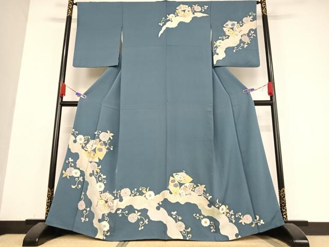 ■■■　サイズ　■■■ 身丈 162.5cm（肩から） 裄丈 64.5cm 袖丈 53cm　縫込み 3cm 袖幅 32cm 前幅 25cm 後幅 30.5cm 着物縫いこみ 内揚げ 6cm 裄 お袖側 約4cm　身頃側 約2.5cm ■■■...