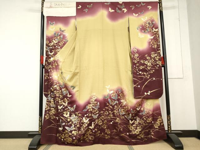 ■■■　サイズ　■■■ 身丈 165cm（肩から） 裄丈 67.5cm 袖丈 116cm　縫込み 4cm 袖幅 34.5cm 前幅 24cm 後幅 30cm 着物縫いこみ 内揚げ 7.5cm 裄 お袖側 約1cm　身頃側 約2cm ■■■　...