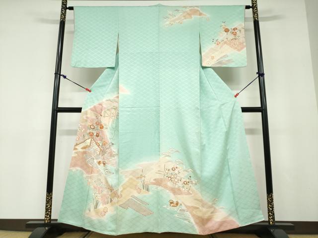 ■■■　サイズ　■■■ 身丈 156.5cm（肩から） 裄丈 62.5cm 袖丈 48.5cm　縫込み 5cm 袖幅 32cm 前幅 23.5cm 後幅 28.5cm 着物縫いこみ 内揚げ 9cm 裄 お袖側 約3cm　身頃側 約4cm ■...