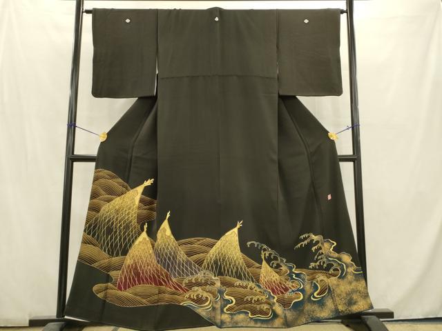 ■■■　サイズ　■■■ 身丈 159cm（肩から） 裄丈 64cm 袖丈 48.5cm　縫込み 6.5cm 袖幅 33cm 前幅 25cm 後幅 30.5cm 着物縫いこみ 内揚げ 11.5cm 裄 お袖側 約3cm　身頃側 約2cm ■■...