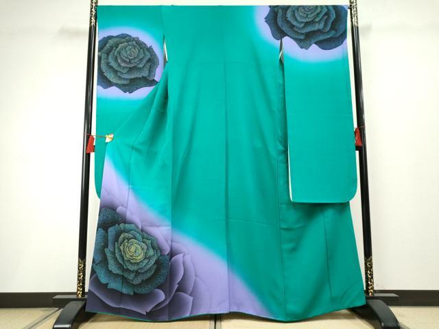 ■■■　サイズ　■■■ 身丈 161.5cm（肩から） 裄丈 67.5cm 袖丈 107cm　縫込み 8.5cm 袖幅 34.5cm 前幅 23.5cm 後幅 29.5cm 着物縫いこみ 内揚げ 5cm 裄 お袖側 約1cm　身頃側 約2....