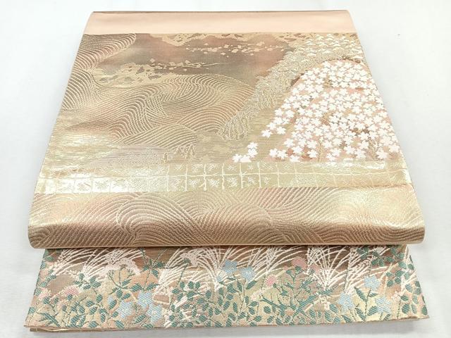 ■■■　サイズ　■■■ 長さ 450cm 幅 31cm程 ■■■　商品詳細　■■■ 【正絹・芯なし】 詳細に関しましては、画像をご確認ください。 大変上質な逸品になります。 お安く出品致しますので、是非この機会にいかがでしょうか？ ※汚れ等...