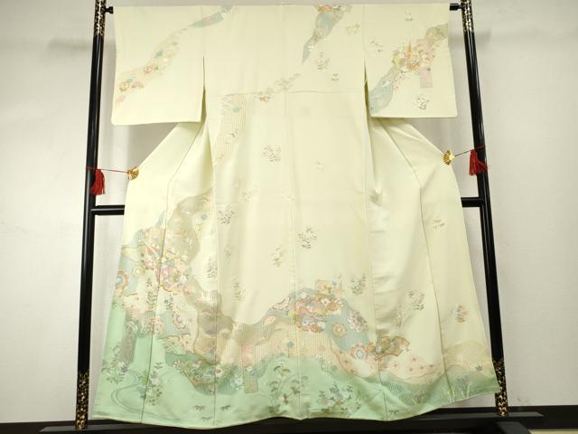 ■■■　サイズ　■■■ 身丈 153cm（肩から） 裄丈 64cm 袖丈 48.5cm　縫込み 4cm 袖幅 33cm 前幅 24cm 後幅 29cm 着物縫いこみ 内揚げ 6cm 裄 お袖側 約3cm　身頃側 約4cm ■■■　商品詳細　...