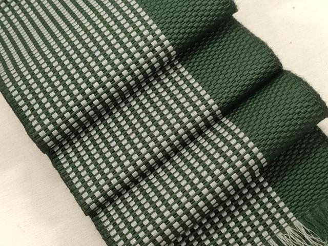 ■■■　サイズ　■■■ 長さ 368cm 幅 9cm程 ■■■　商品詳細　■■■ 【交織】 状態は締めてはおりますが 特に目立ったシミ汚れなどもなく大変良い状態です。 お安く出品致しますので、是非この機会にいかがでしょうか？ ※両側未かがり...