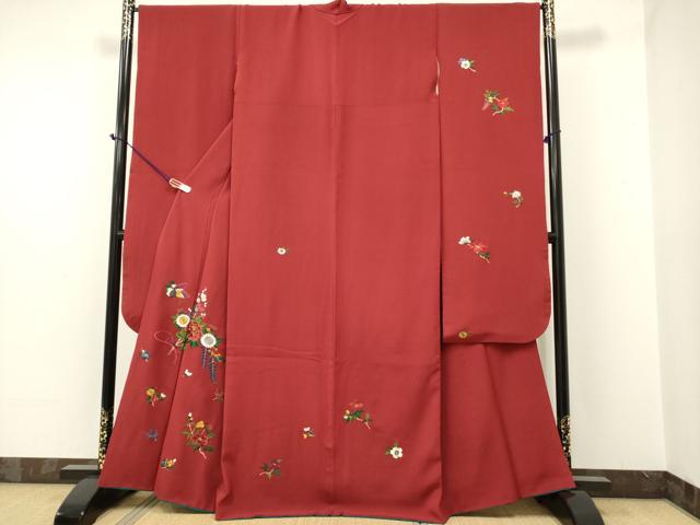 ■■■　サイズ　■■■ 身丈 164.5cm（肩から） 裄丈 68cm 袖丈 110cm　縫込み 5cm 袖幅 34.5cm 前幅 29.5cm 後幅 34.5cm 着物縫いこみ 内揚げ 5.5cm 裄 お袖側 約2.5cm　身頃側 約2c...