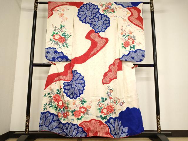 ■■■　サイズ　■■■ 【祝着】 身丈 154cm（肩から） 裄丈 56.5cm（肩上げ　0cm） 袖丈 75cm　縫込み 4.5cm 袖幅 30.5cm 前幅 20cm 後幅 26.5cm 着物縫いこみ 内揚げ 0cm （腰上げ　0cm）...