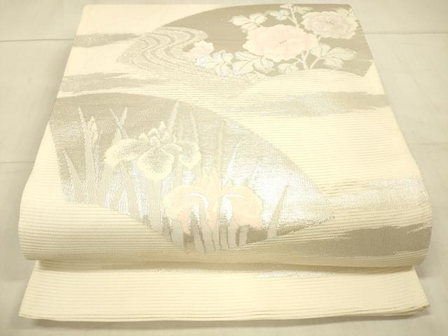 ■■■　サイズ　■■■ 長さ 446cm 幅 30.5cm程 ■■■　商品詳細　■■■ 【正絹・関西仕立て】 状態は接写画像のように 柄止まりに薄い汚れがございますが その他特に目立ったシミ汚れなどもなく大変良い状態です。 着用時には見えな...