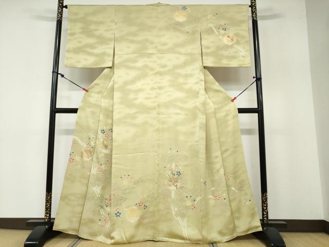 ■■■　サイズ　■■■ 身丈 162.5cm（肩から） 裄丈 65cm 袖丈 48.5cm　縫込み 8cm 袖幅 34cm 前幅 25cm 後幅 30cm 着物縫いこみ 内揚げ 7cm 裄 お袖側 約3cm　身頃側 約3cm ■■■　商品詳...