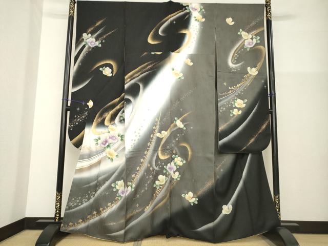 ■■■　サイズ　■■■ 身丈 161cm（肩から） 裄丈 66cm 袖丈 106cm　縫込み 4cm 袖幅 34cm 前幅 24cm 後幅 30cm 着物縫いこみ 内揚げ 6cm 裄 お袖側 約1cm　身頃側 約2cm ■■■　商品詳細　■...