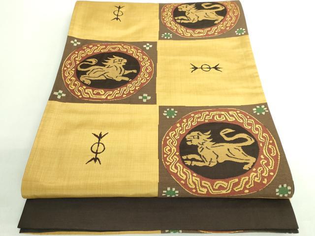 ■■■　サイズ　■■■ 長さ 432cm　幅 31cm程 ■■■　商品詳細　■■■ 【正絹】 状態は締めてはおりますが 特に目立ったシミ汚れなどもなく大変良い状態です。 シックでしなやかな帯地は名門・木屋太ならではの質感でございます。 お洒...