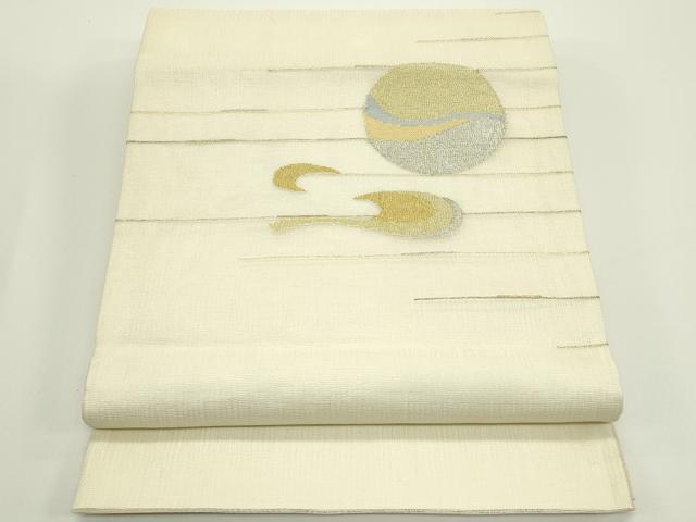■■■　サイズ　■■■ 長さ 452cm 幅 30.5cm程 ■■■　商品詳細　■■■ 【正絹】 状態は接写画像のように 前柄。胴回りに薄い汚れ、裏地に薄いシミがございますが その他特に目立ったシミ汚れなどもなく大変良い状態です。 大変上質...