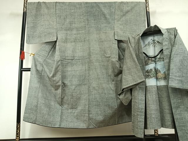 ■■■　サイズ　■■■ 【着物】 身丈 142cm（肩から） 裄丈 71cm 袖丈 49cm　縫込み 3cm 袖幅 35cm 前幅 26cm 後幅 30cm 着物縫いこみ 内揚げ 15cm 裄 お袖側 約2.5cm　身頃側 約1cm 【羽織...