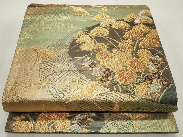 ■■■　サイズ　■■■ 長さ 442cm 幅 30.5cm程 ■■■　商品詳細　■■■ 【正絹】 詳細に関しましては、画像をご確認ください。 大変上質な逸品になります。 お安く出品致しますので、是非この機会にいかがでしょうか？ ■■■　注意...