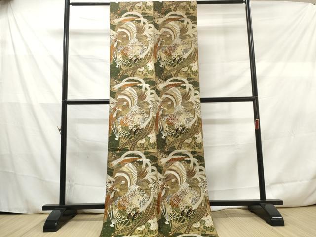 ■■■　サイズ　■■■ 長さ 588cm　幅 33／66cm程 ■■■　商品詳細　■■■ 【正絹・未使用】 状態は接写画像のように表地に薄い汚れがございます。 大変上質な逸品になります。 お安く出品致しますので、是非この機会にいかがでしょう...