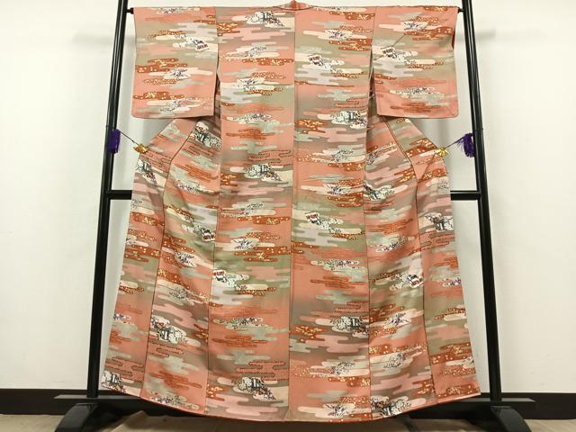 ■■■　サイズ　■■■ 身丈 159cm（肩から） 裄丈 65cm 袖丈 49cm　縫込み 5cm 袖幅 32cm 前幅 23cm 後幅 28cm 着物縫いこみ 内揚げ 5cm 裄 お袖側 約3cm　身頃側 約2.5cm ■■■　商品詳細　...