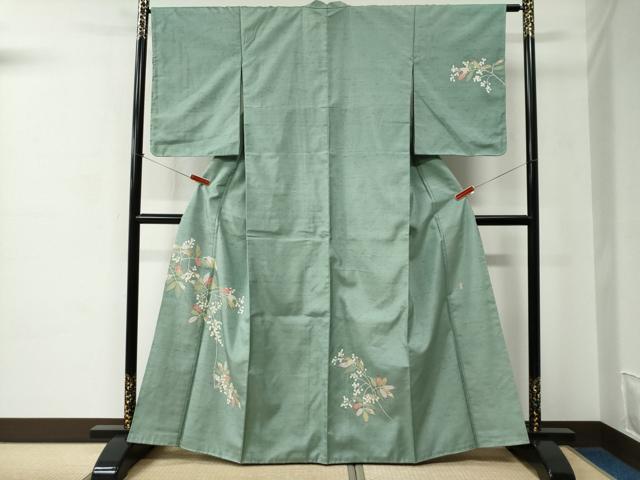 ■■■　サイズ　■■■ 身丈 163cm（肩から） 裄丈 64.5cm 袖丈 57cm　縫込み 4.5cm 袖幅 33cm 前幅 23.5cm 後幅 30cm 着物縫いこみ 内揚げ 6cm 裄 お袖側 約4cm　身頃側 約3cm ■■■　商...
