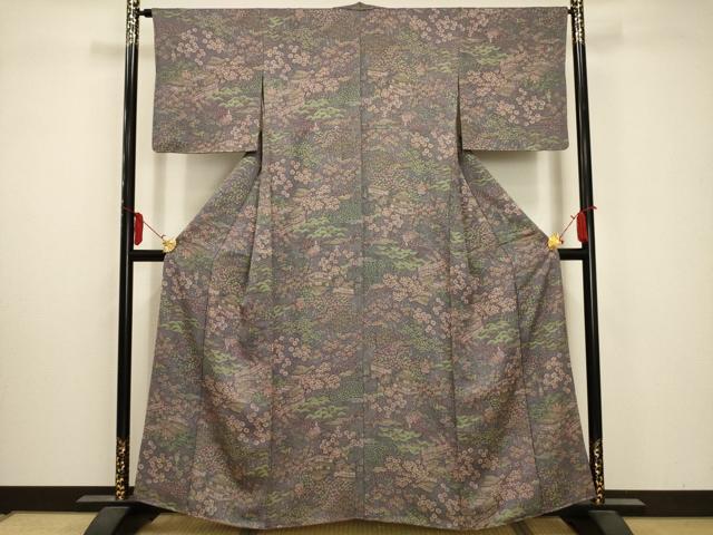 ■■■　サイズ　■■■ 身丈 157cm（肩から） 裄丈 65cm 袖丈 46cm　縫込み 8cm 袖幅 34cm 前幅 24cm 後幅 29cm 着物縫いこみ 内揚げ 6cm 裄 お袖側 約5cm　身頃側 約5.5cm ■■■　商品詳細　...